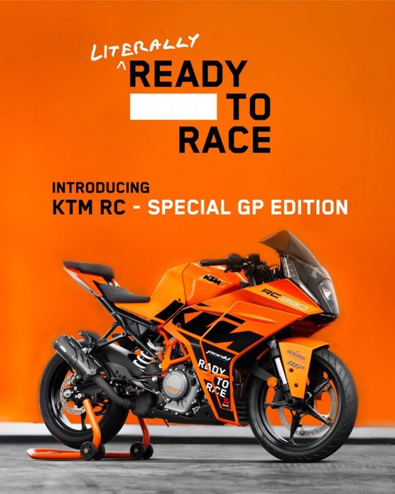 KTM RC390 GP ในไทยยังไม่มี แต่อินเดียเปิดรุ่นพิเศษแล้ว - Motorival.com
