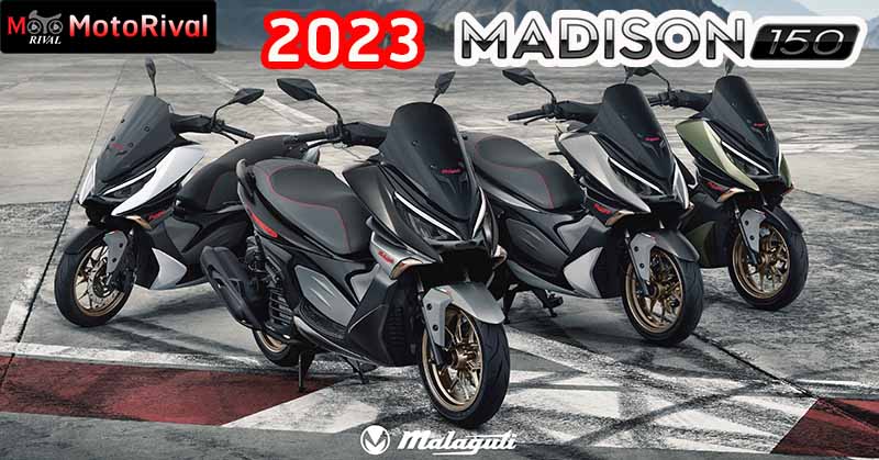 2023 Malaguti Madison 150 ราคาเดิม เพิ่มเติม 4 สีใหม่ - Motorival.com